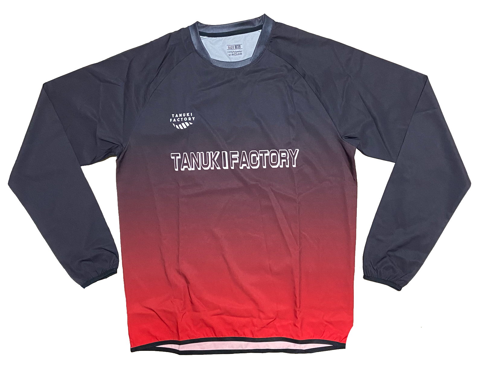 ユニフォームオーダー事例| 赤色ユニフォームフォームデザイン| TANUKI FACTORY