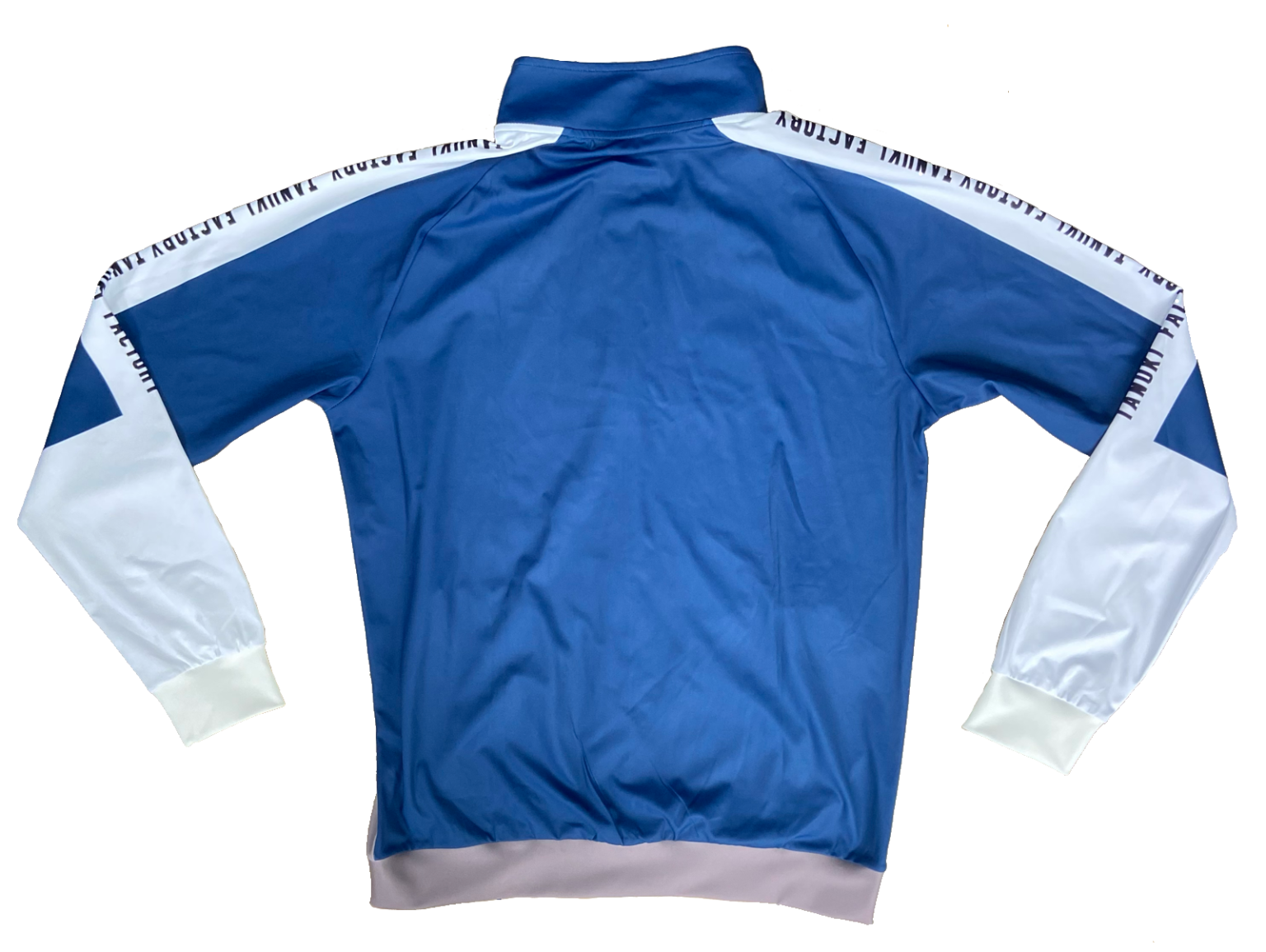 ユニフォームオーダー事例| 青色ユニフォームフォームデザイン| TANUKI FACTORY